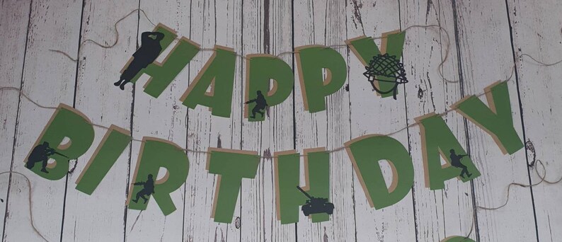 Military Happy Birthday Banner Soldier Banner Happy Birthday - Etsy