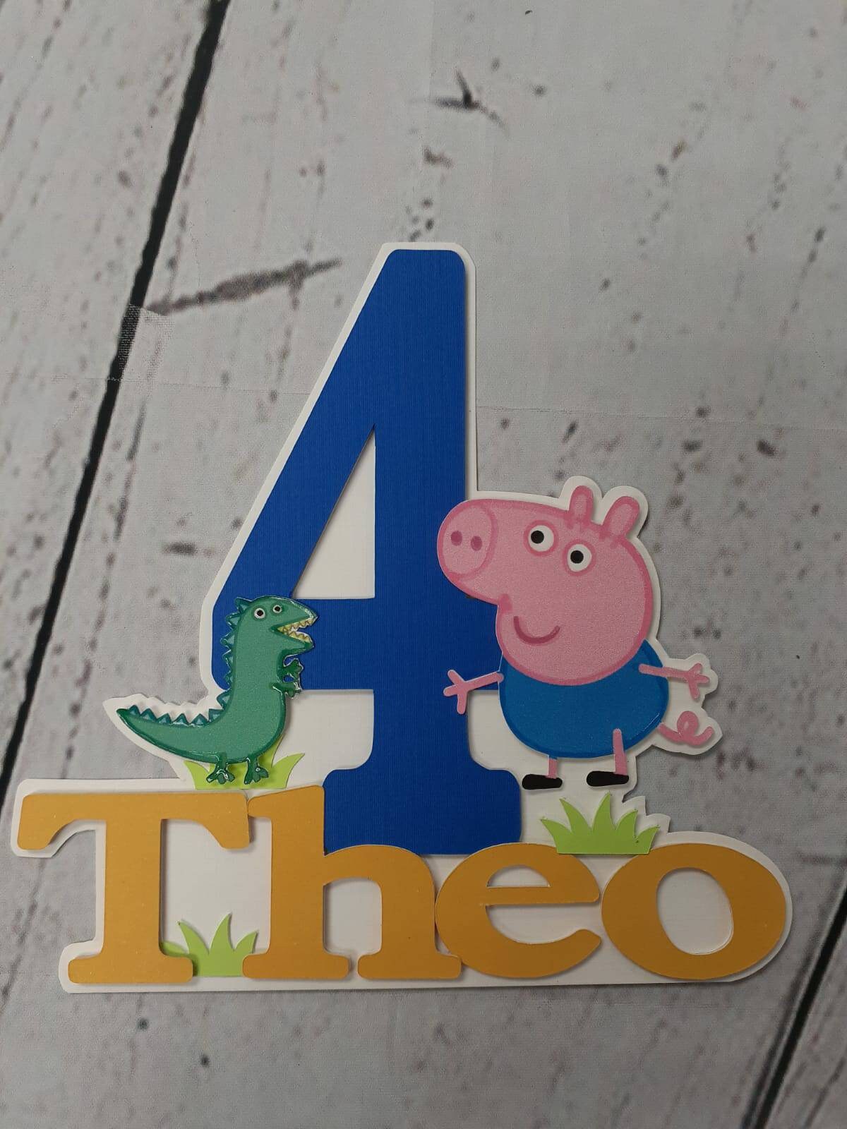 George Cake Topper Peppa Pig and George Cake Topper George | Etsy Canada