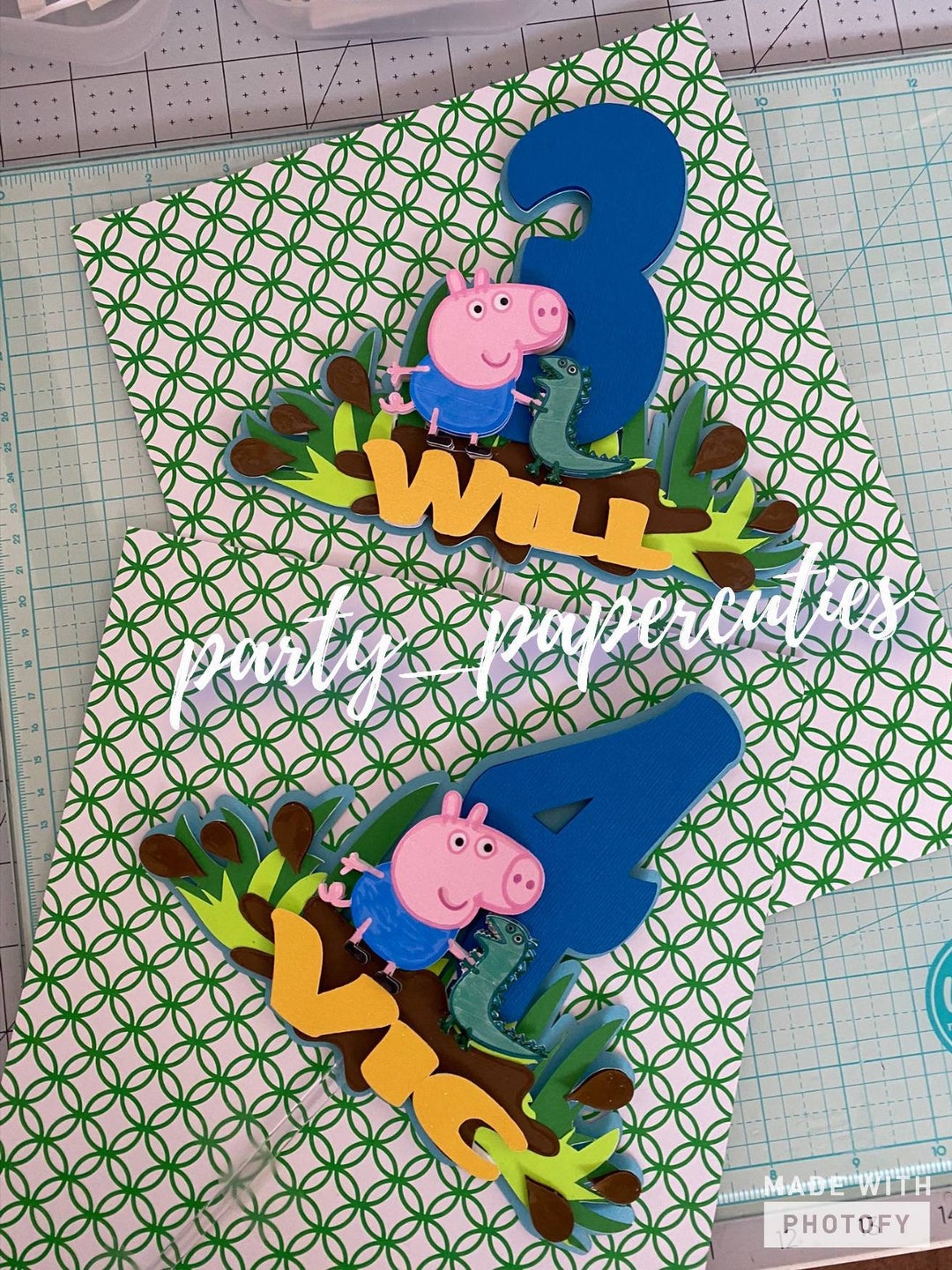 George Cake Topper, Peppa Pig and George Cake Topper, George From Peppa ...