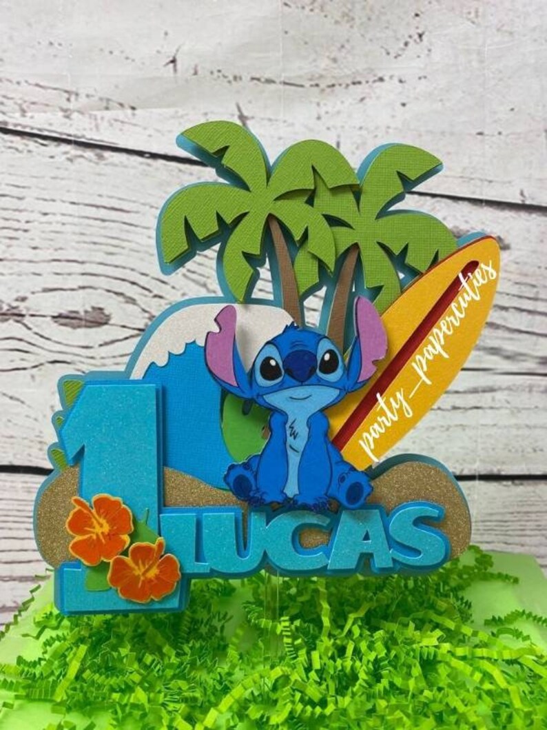 Stitch Cake Topper Lilo and Stitch Personalized Cake Topper - Etsy