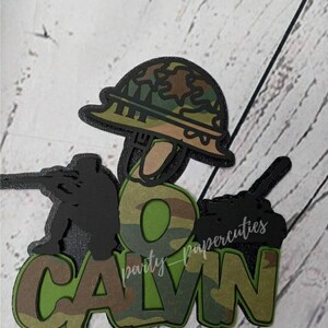 Military Theme Party Cake Topper, Soldier Cake Topper, Military Party ...