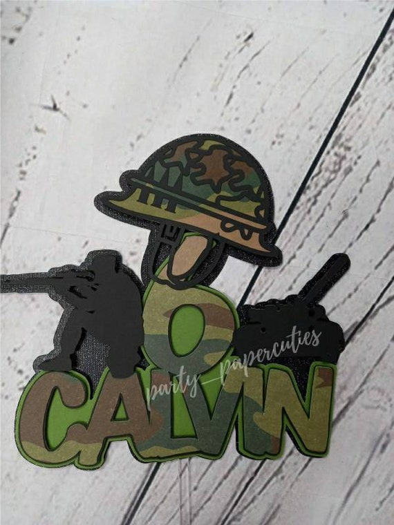 Military Theme Party Cake Topper soldier cake topper | Etsy