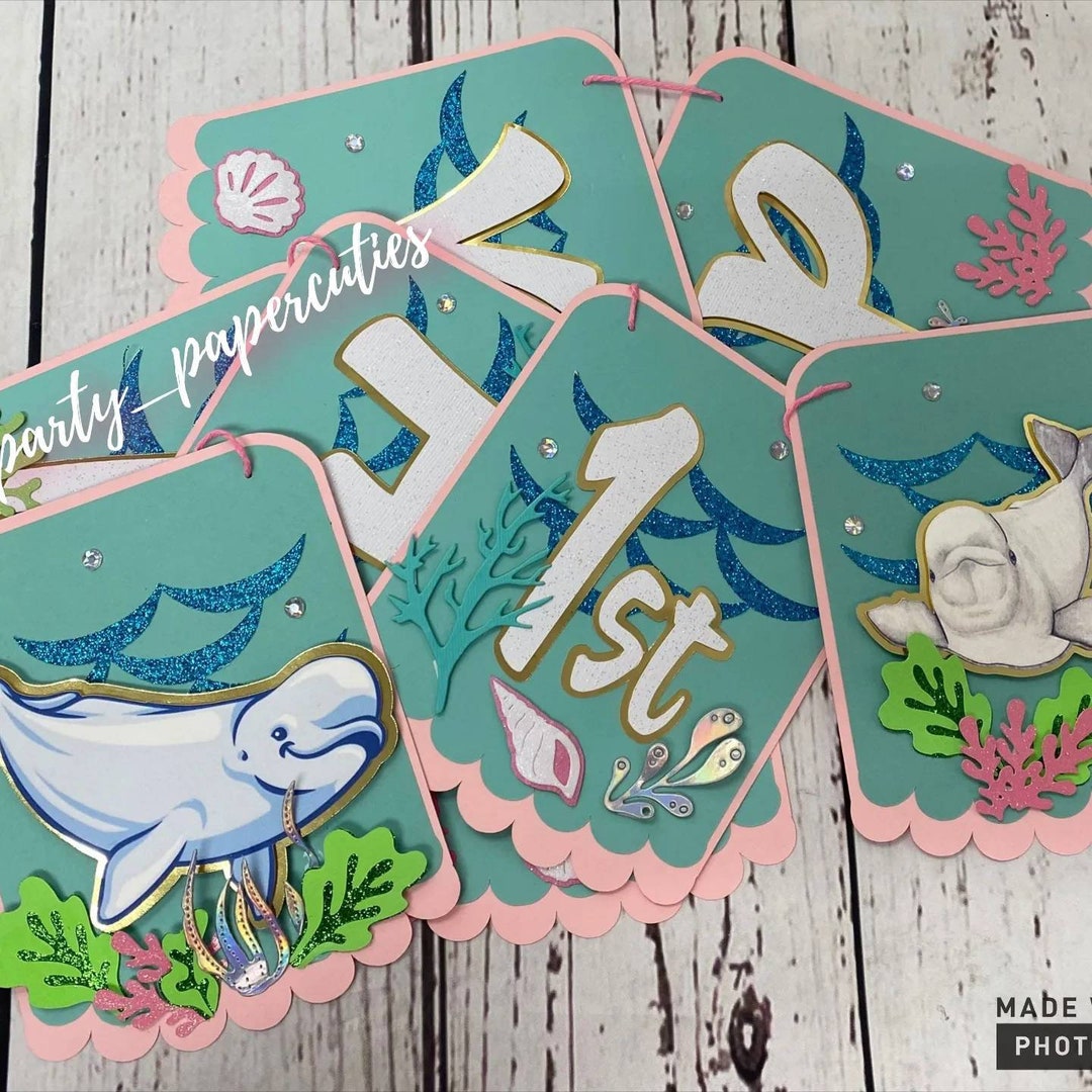 Bebé Beluga Happy Birthday Banner, Pink Baby Beluga Birthday Banner ...