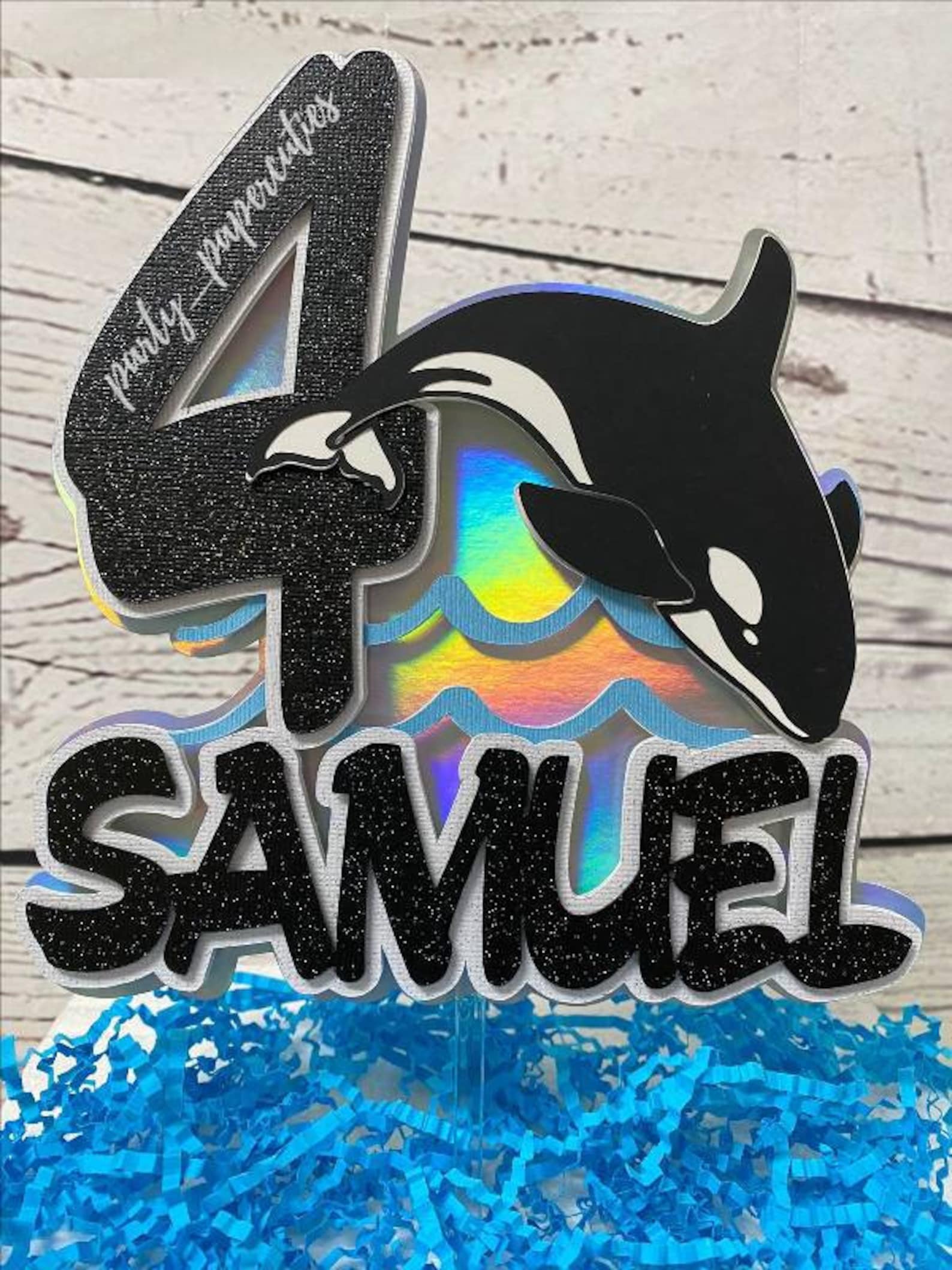 Whale Cake Topper Killer Whale Cake Topper Orca Cake Topper - Etsy