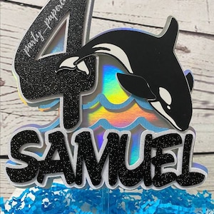 Whale Cake Topper, Killer Whale Cake Topper, Orca Cake Topper, Black ...