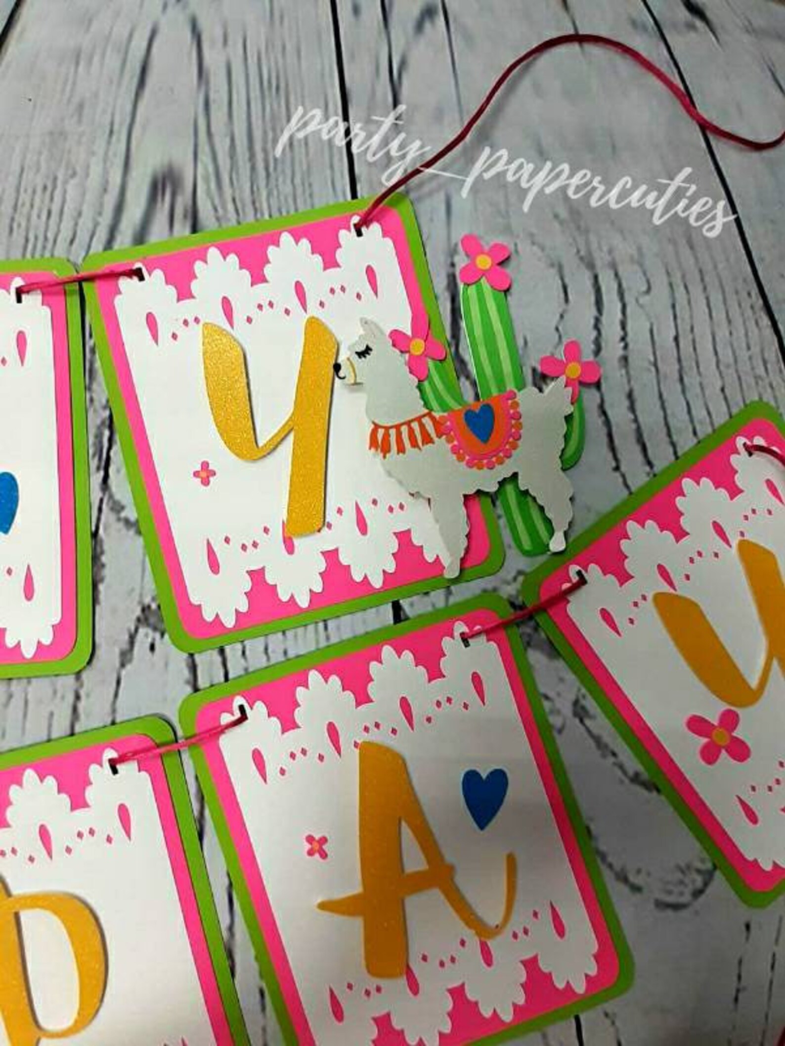 Llama Birthday Banner Llama Banner Alpaca Birthday Banner - Etsy