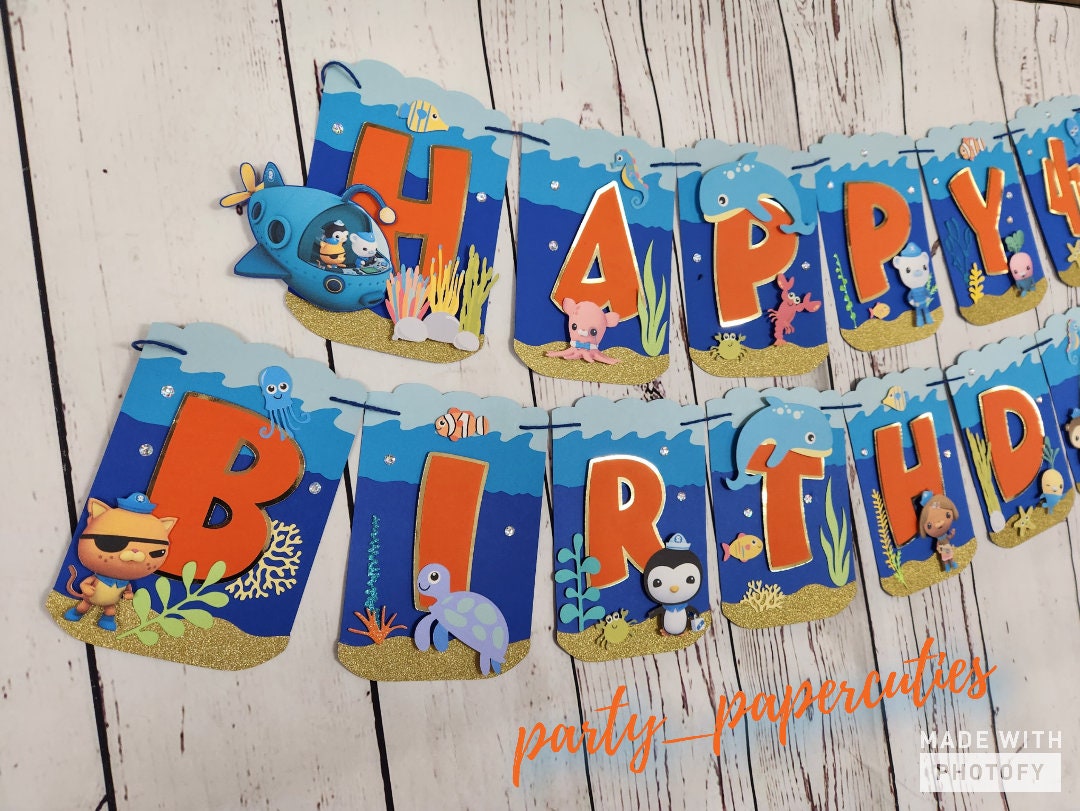 The Octonauts Happy Birthday Banner, Octonoauts Banner, Octonauts ...