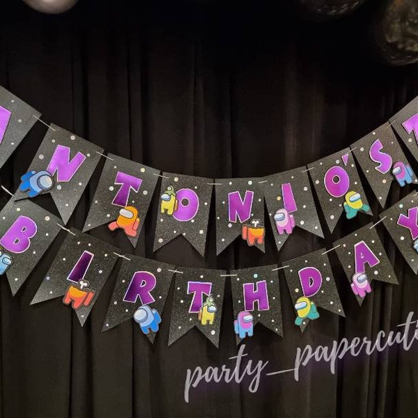 Among Us Birthday Banner - Etsy