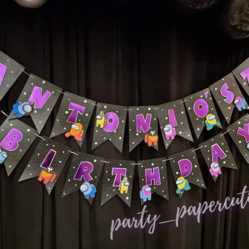 Among Us Birthday Banner - Etsy