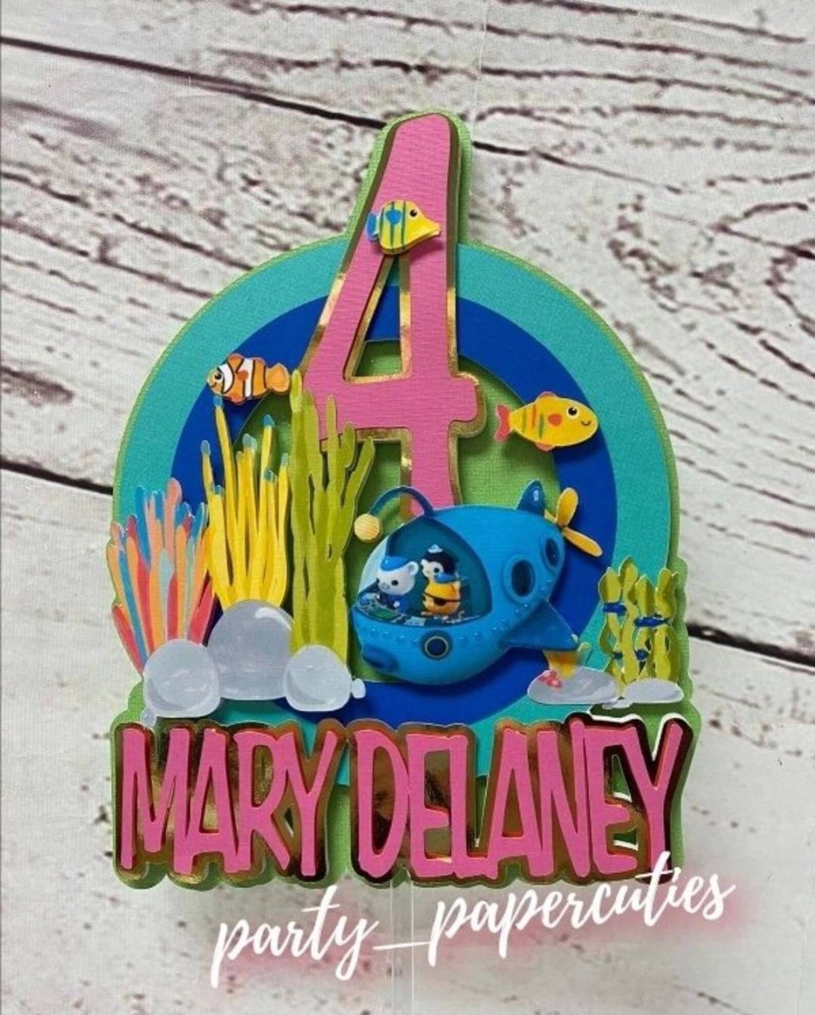 Girl Octonauts Cake Topper, Octonauts Girl Cake Topper, Octonauts Theme ...