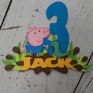 George Cake Topper, Peppa Pig and George Cake Topper, George From Peppa ...