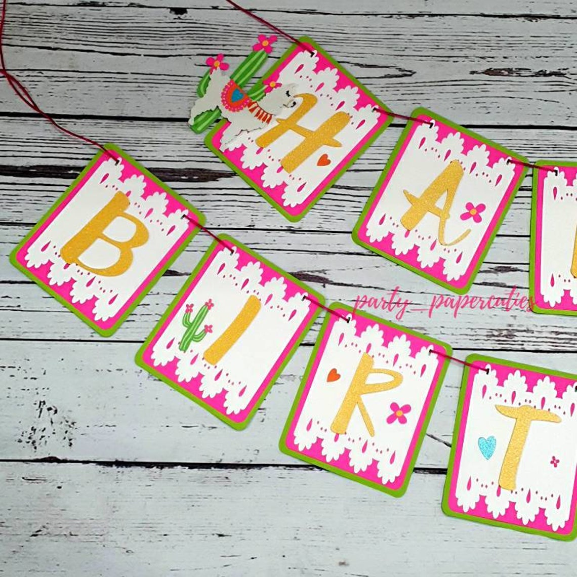 Llama Birthday Banner, Llama Banner, Alpaca Birthday Banner, Llama and ...