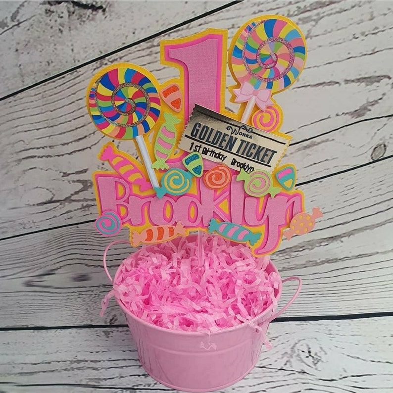 Willy Wonka Golden Ticket Cake Topper golden ticket cake | Etsy