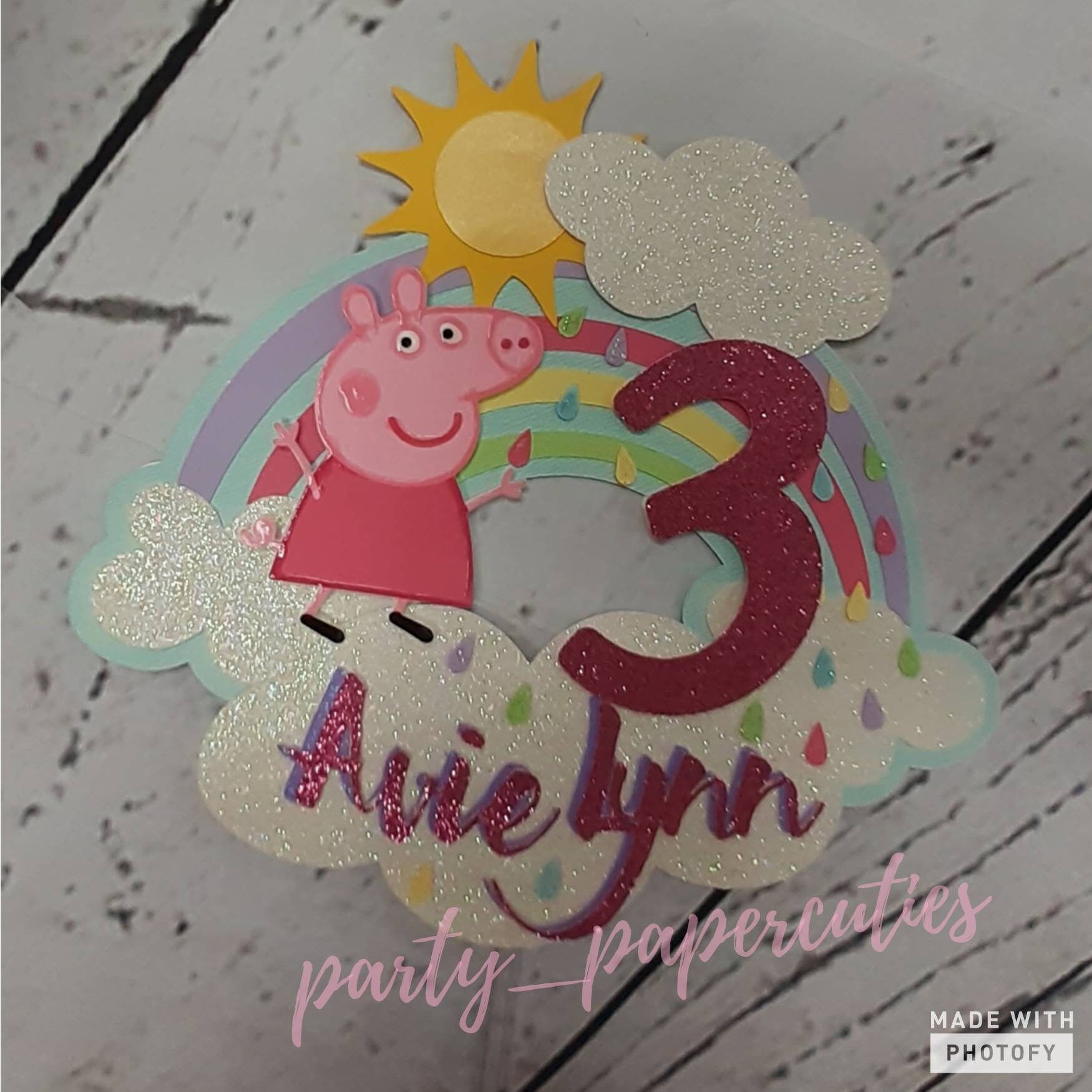 Peppa Pig Cake Topper peppa pig theme party peppa pig cake | Etsy