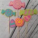Candy Cupcake Toppers, Candy Land Party Decorations, Willy Wonka ...