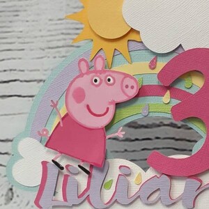 Peppa Pig Cake Topper peppa pig theme party peppa pig cake | Etsy