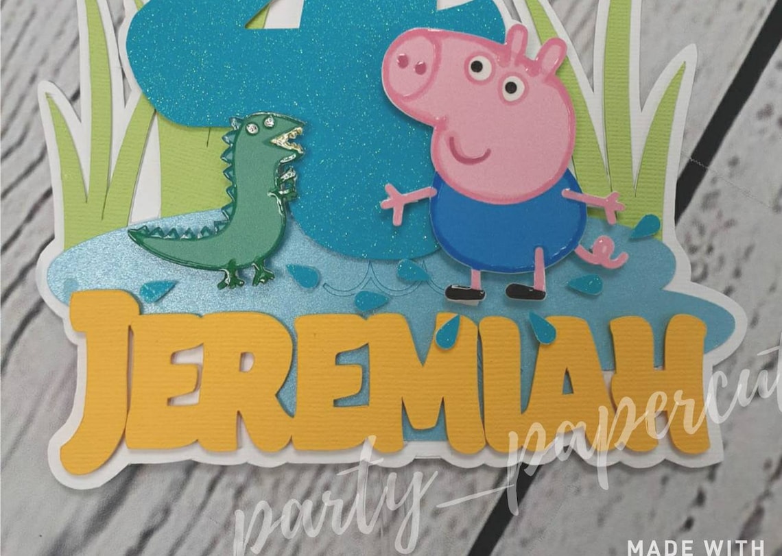 George Cake Topper george pig cake topper george and peppa | Etsy