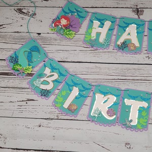 Little Mermaid Banner, Baby Mermaid Banner, Baby Mermaid Theme Party ...