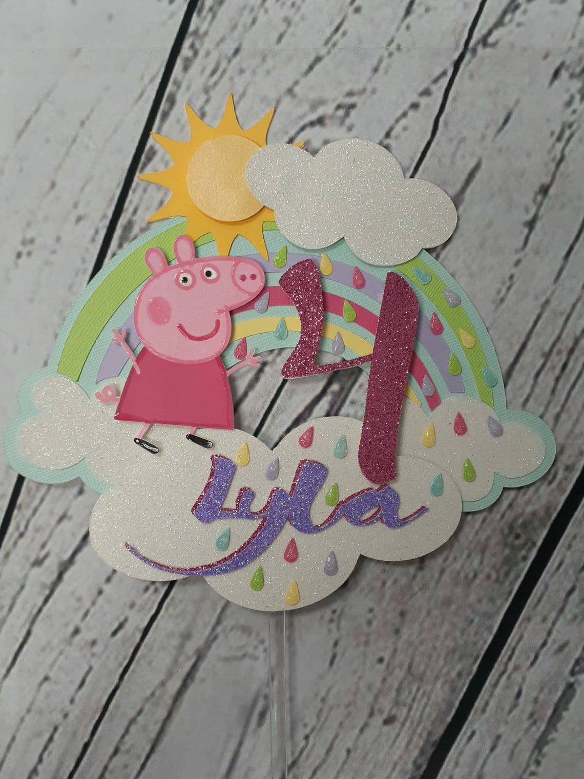 Peppa Pig Cake Topper peppa pig theme party peppa pig cake | Etsy
