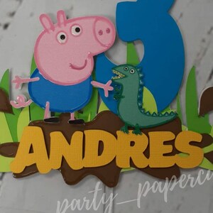 George Cake Topper, Peppa Pig and George Cake Topper, George From Peppa ...