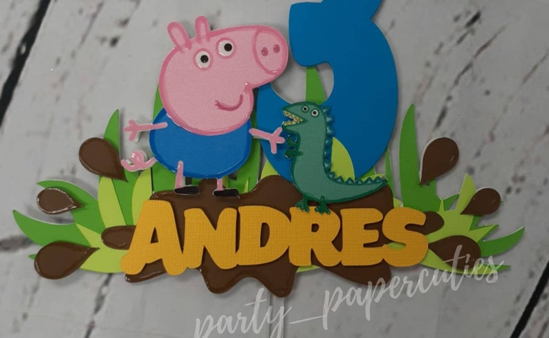 George Cake Topper Peppa Pig and George Cake Topper George - Etsy