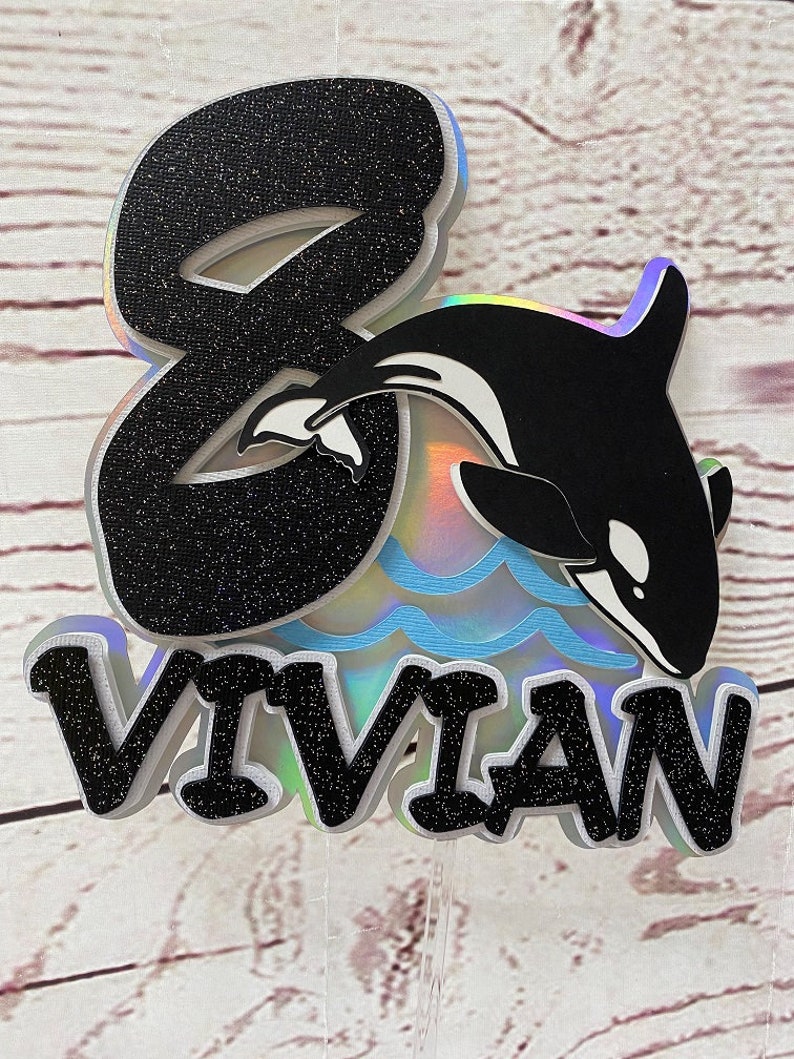 Whale Cake Topper Killer Whale Cake Topper Orca Cake Topper - Etsy