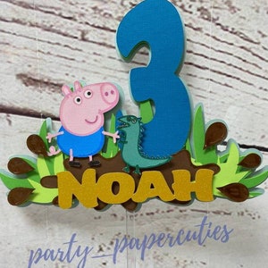 George Cake Topper, Peppa Pig and George Cake Topper, George From Peppa ...