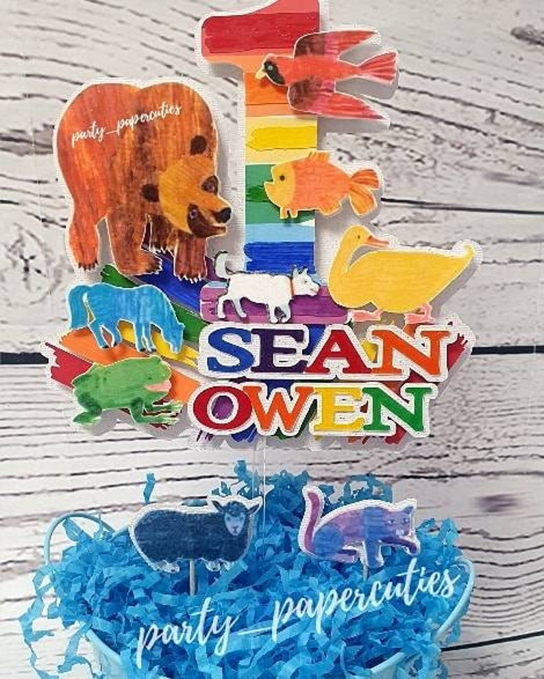 Brown Bear Cake Topper Brown Bear and Friends Cake Topper - Etsy