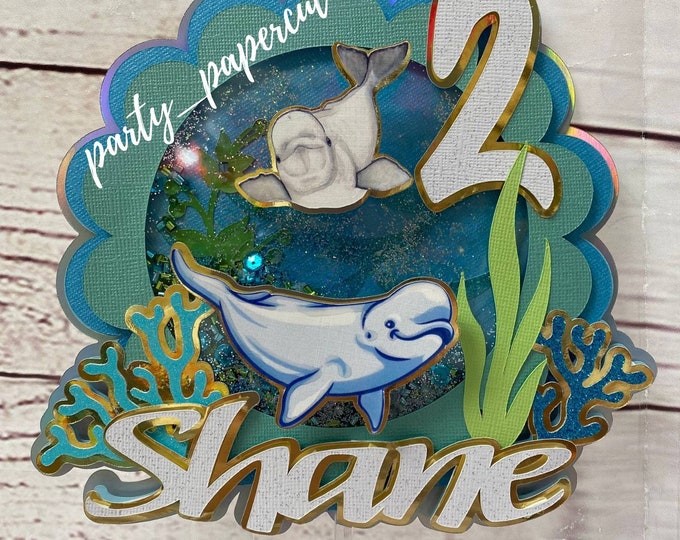 Baby Beluga Shaker Birthday Cake Topper, Baby Beluga Decorations, Baby ...