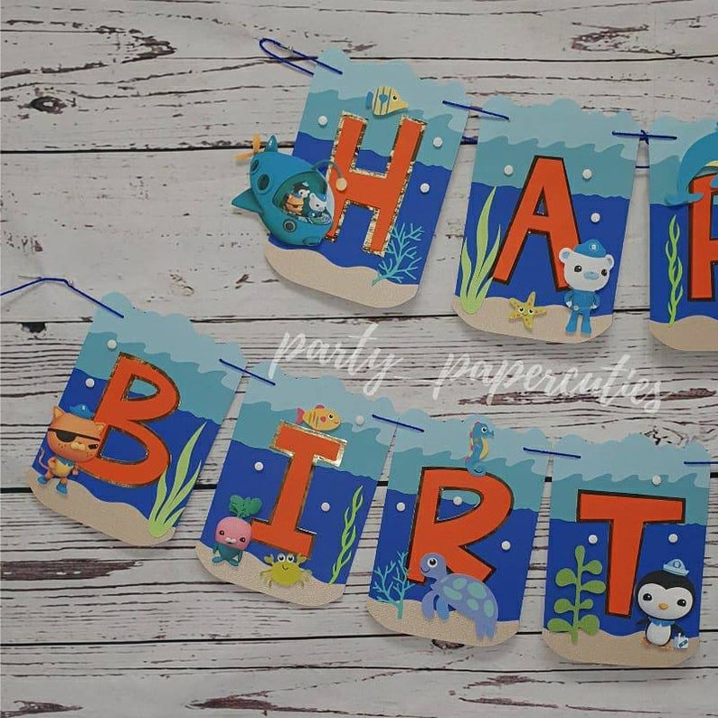 The Octonauts Happy Birthday Banner Octonoauts Banner | Etsy