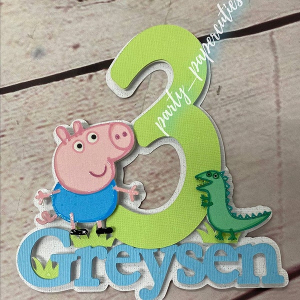Peppa Pig Cake Topper - Etsy