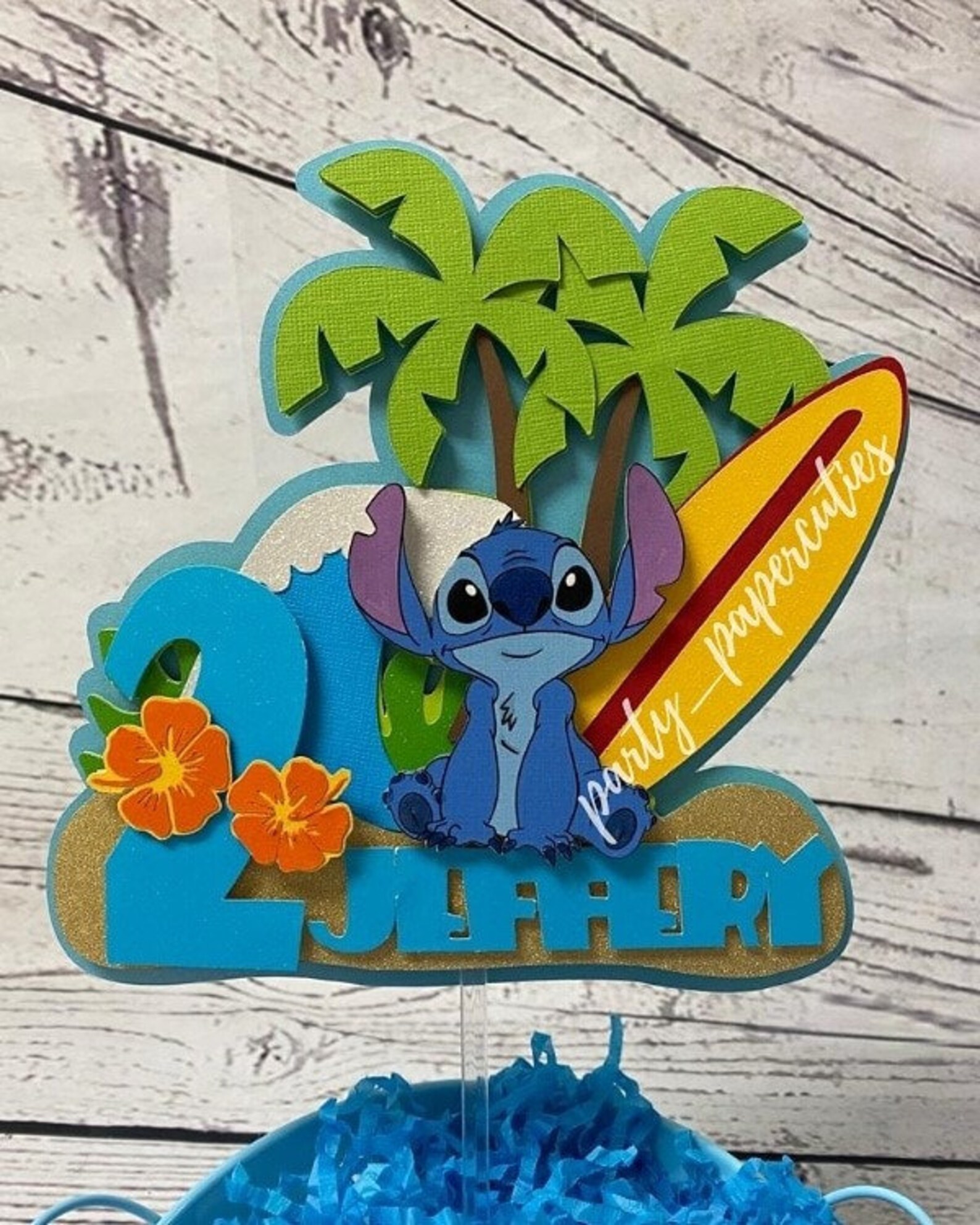 Stitch Cake Topper Lilo and Stitch Personalized Cake Topper - Etsy