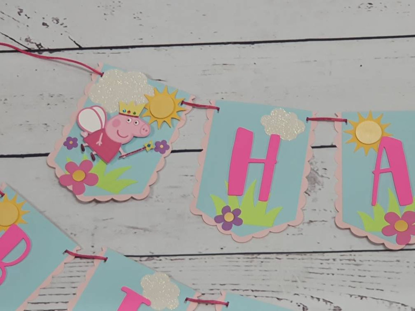 Peppa Pig Birthday Banner Peppa Pig Birthday Peppa Pig - Etsy