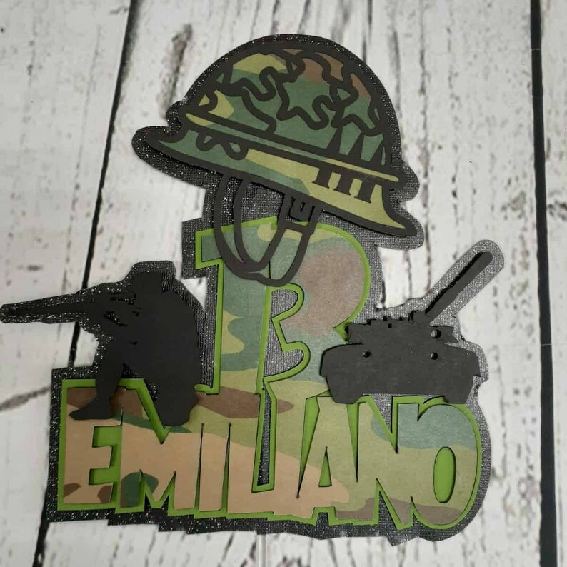 Topper de pastel de fiesta temática militar topper de pastel - Etsy España