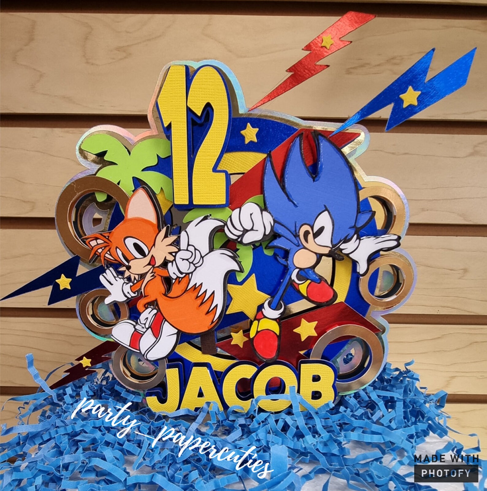 Sonic Theme Cake Topper Sonic Custom Made Cake Topper - Etsy Canada