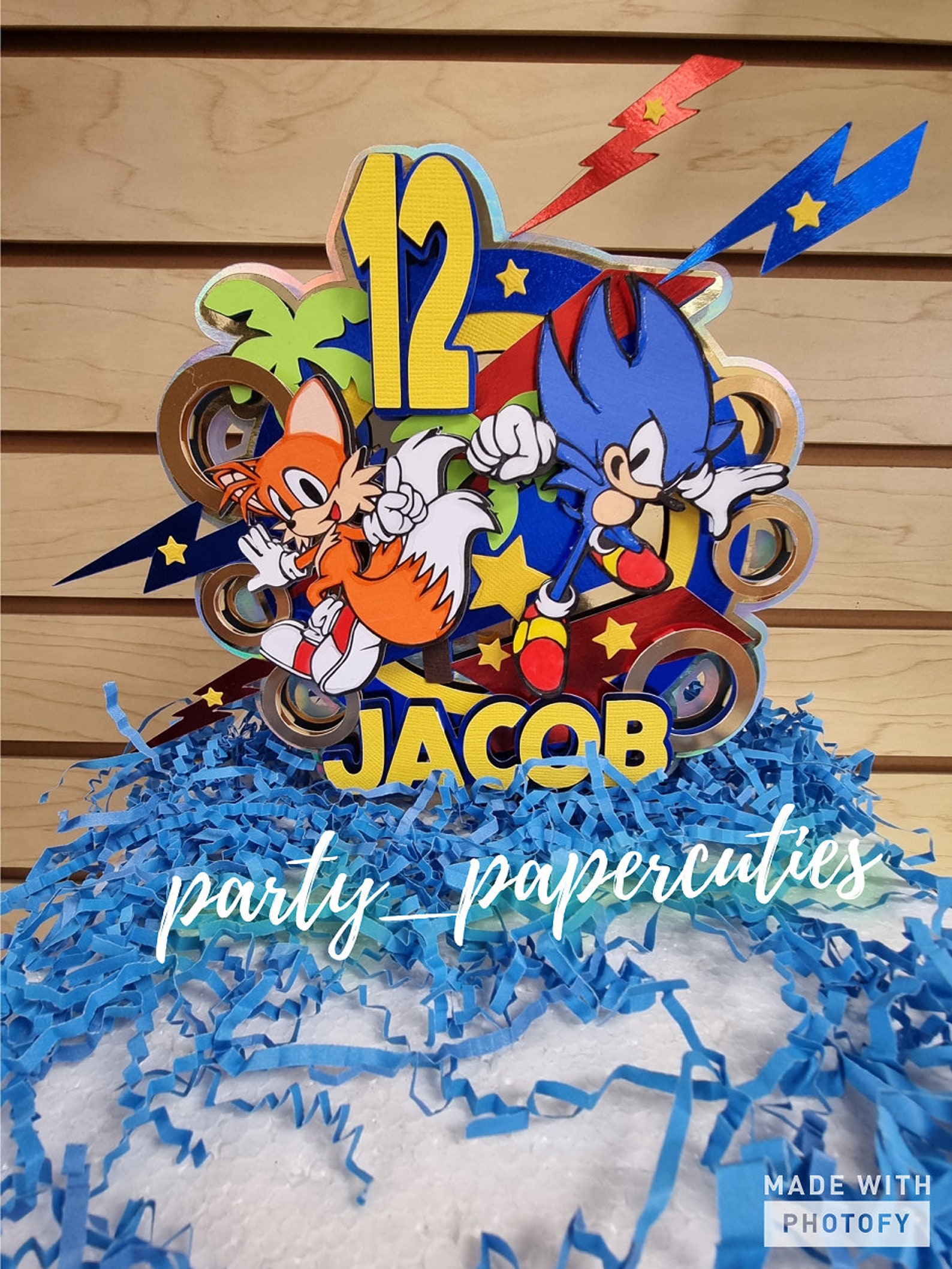 Sonic Theme Cake Topper Sonic Custom Made Cake Topper - Etsy Canada