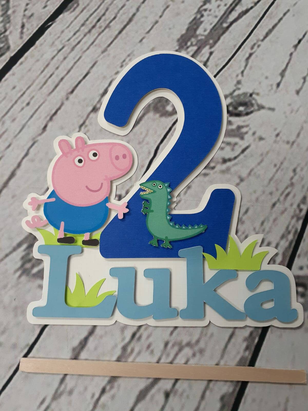 George Cake Topper Peppa Pig and George Cake Topper George | Etsy Canada
