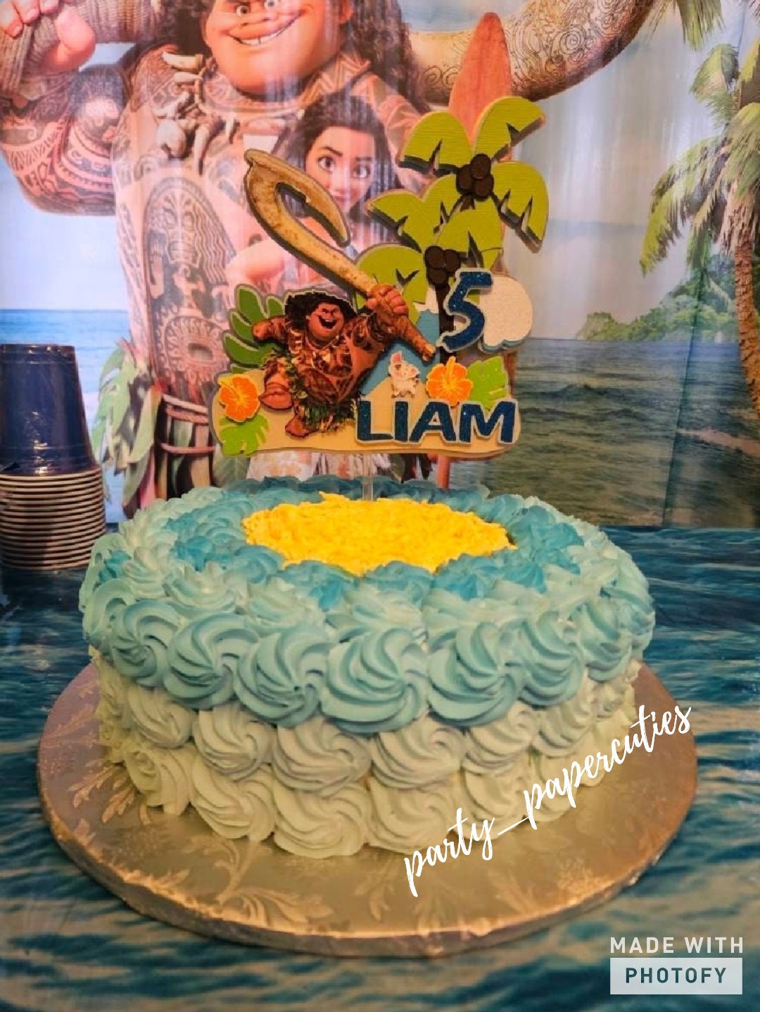 Maui Moana Cake Topper, Maui Theme Cake Topper - Etsy