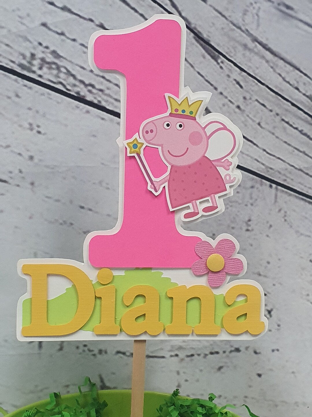 Peppa Pig Cake Topper, Peppa Cake Topper - Etsy