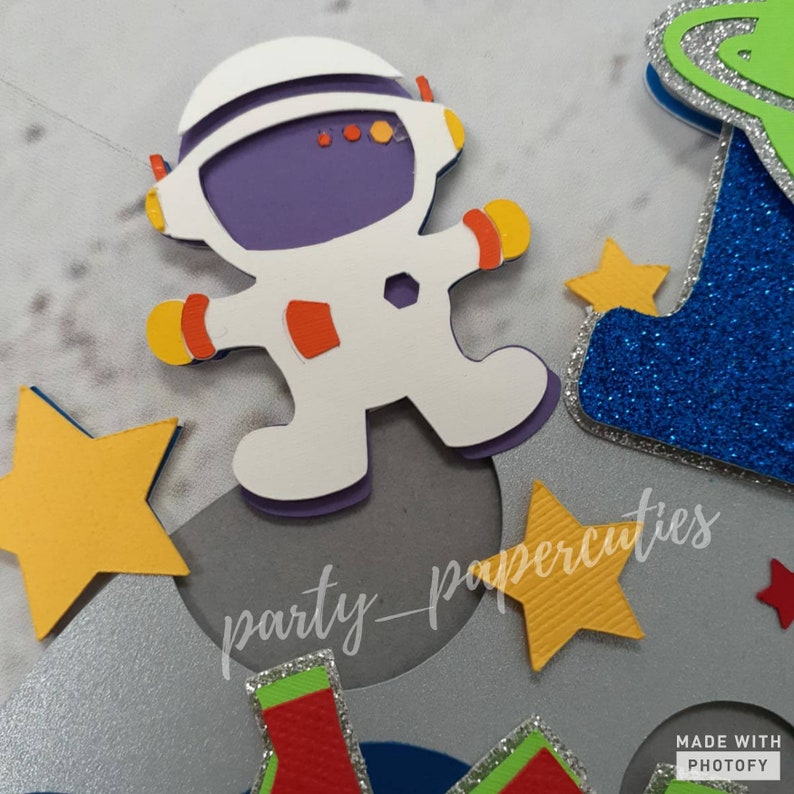 Space Theme Birthday Cake Topper Nasa Cake Topper Spaceship - Etsy