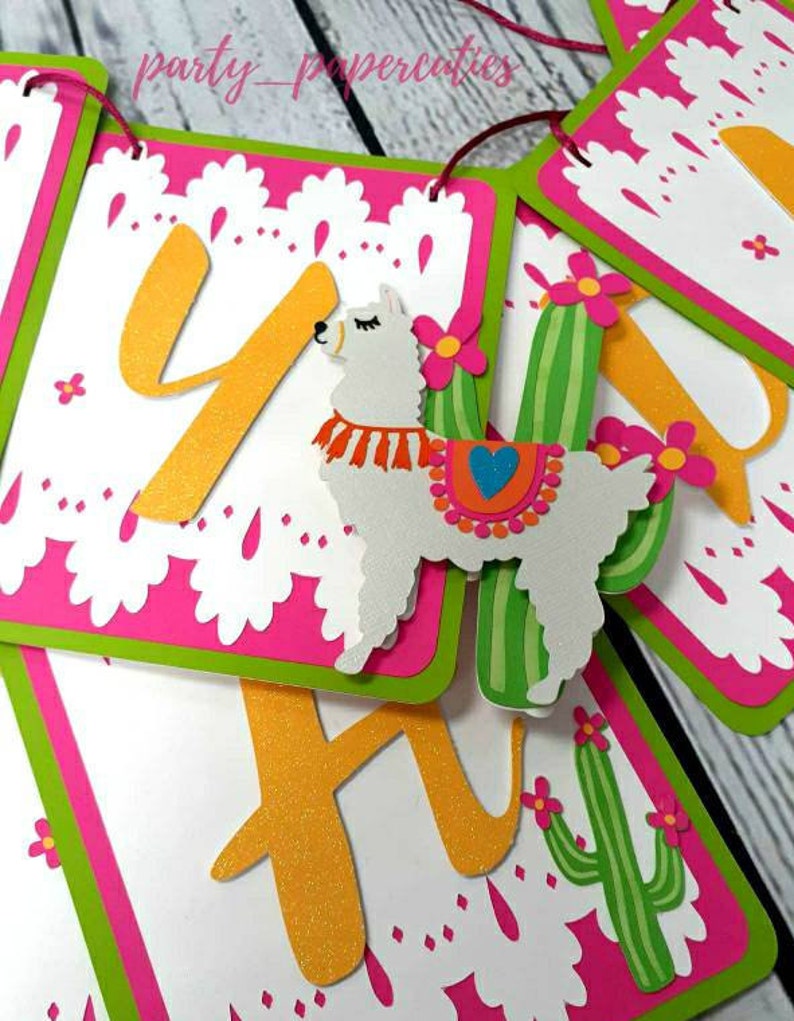 Llama Birthday Banner, Llama Banner, Alpaca Birthday Banner, Llama and ...