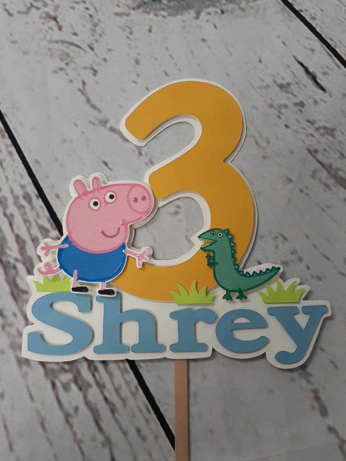 George Cake Topper Peppa Pig and George Cake Topper George | Etsy Canada