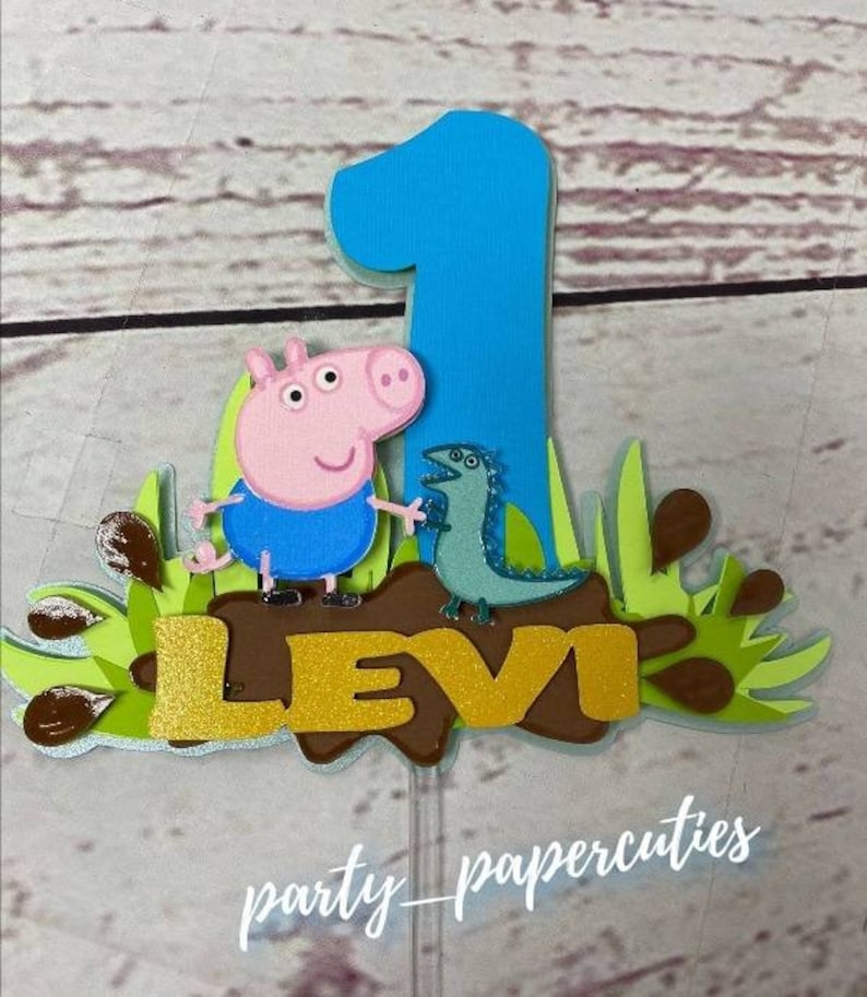 George Cake Topper Peppa Pig and George Cake Topper George - Etsy