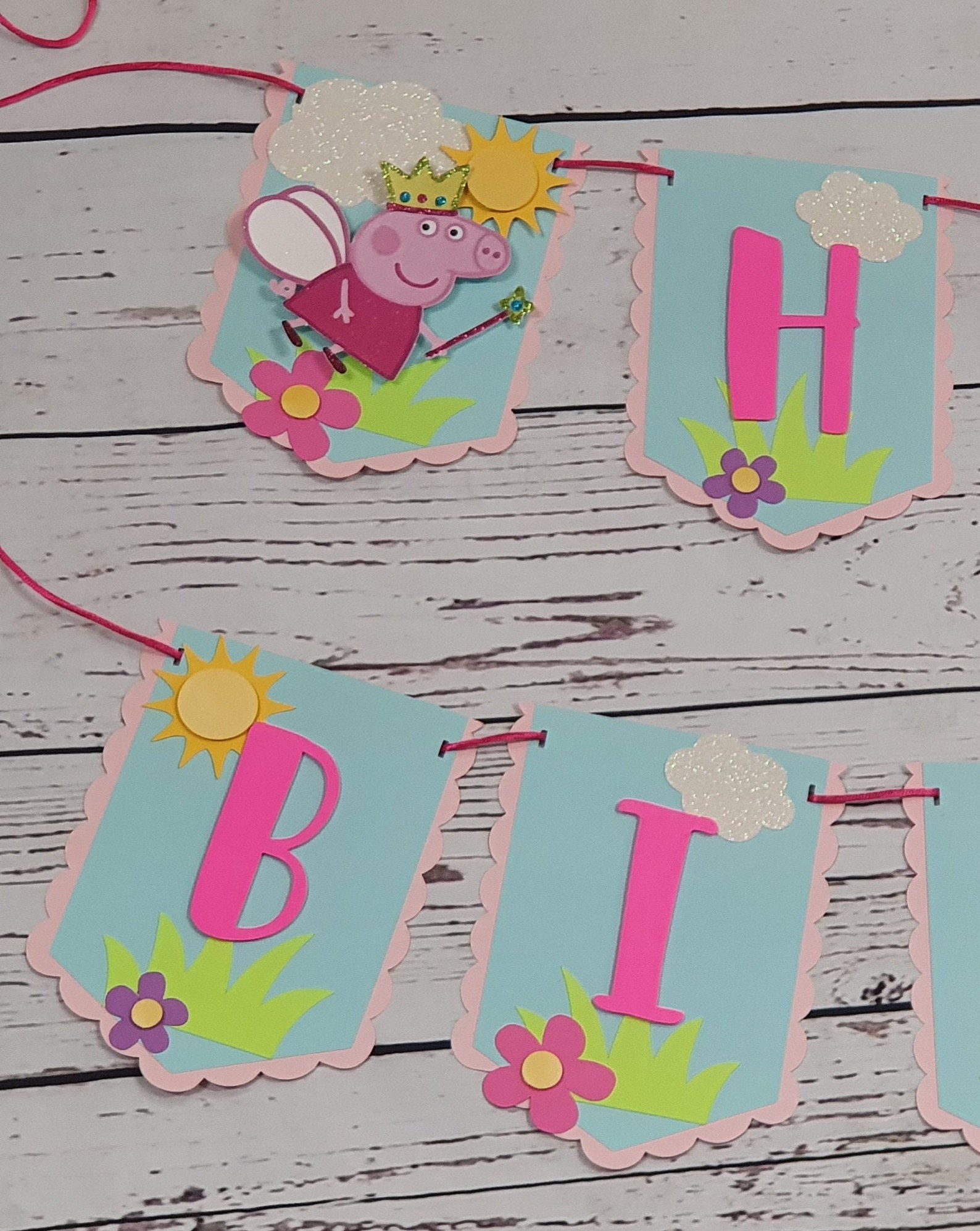 Peppa Pig Birthday Banner Peppa Pig Birthday Peppa Pig - Etsy