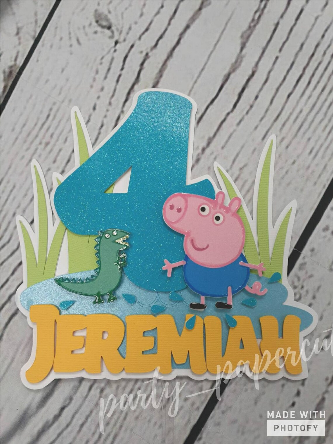 George Cake Topper George Pig Cake Topper George and Peppa - Etsy