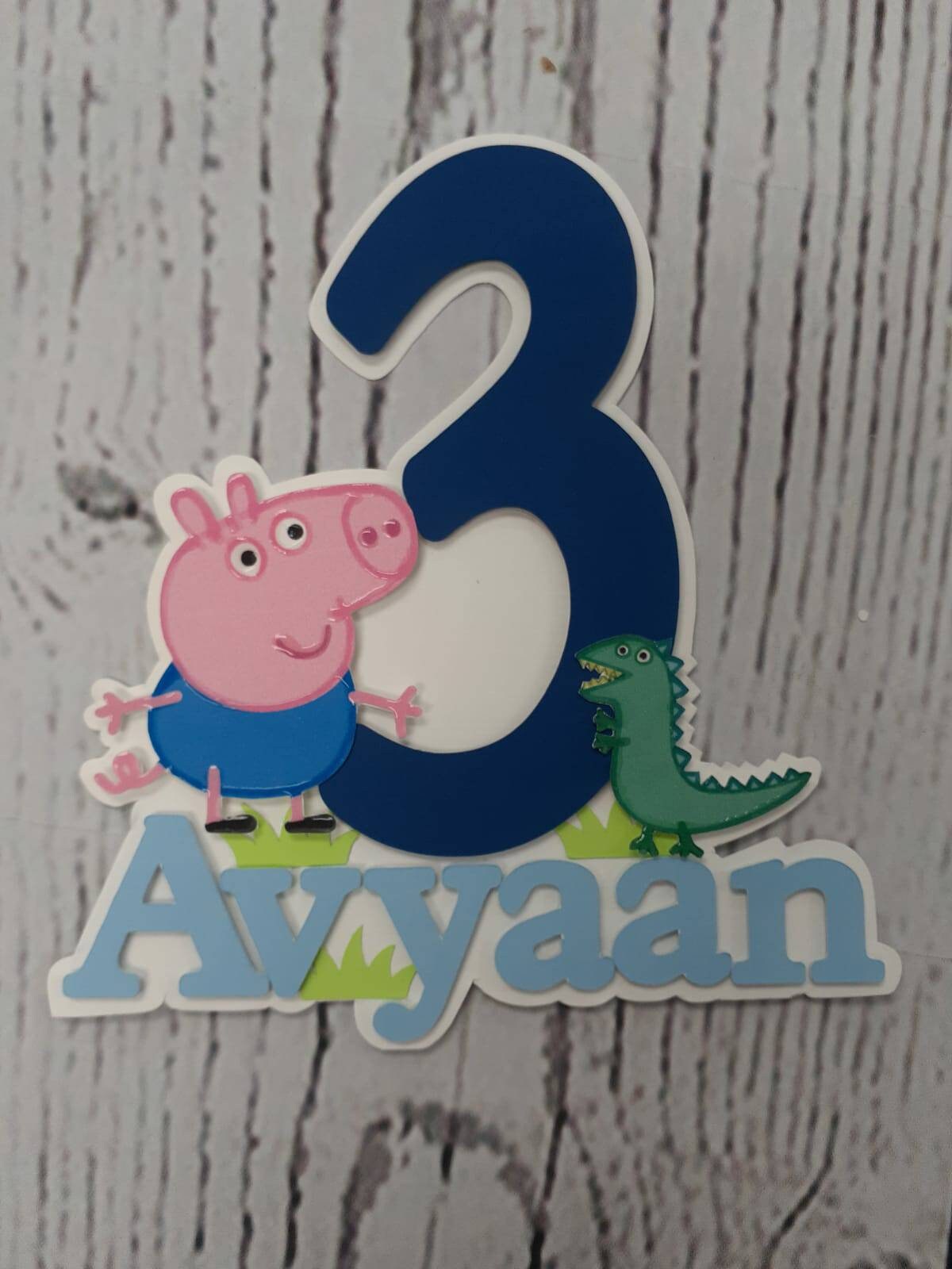 George Cake Topper Peppa Pig and George Cake Topper George | Etsy Canada