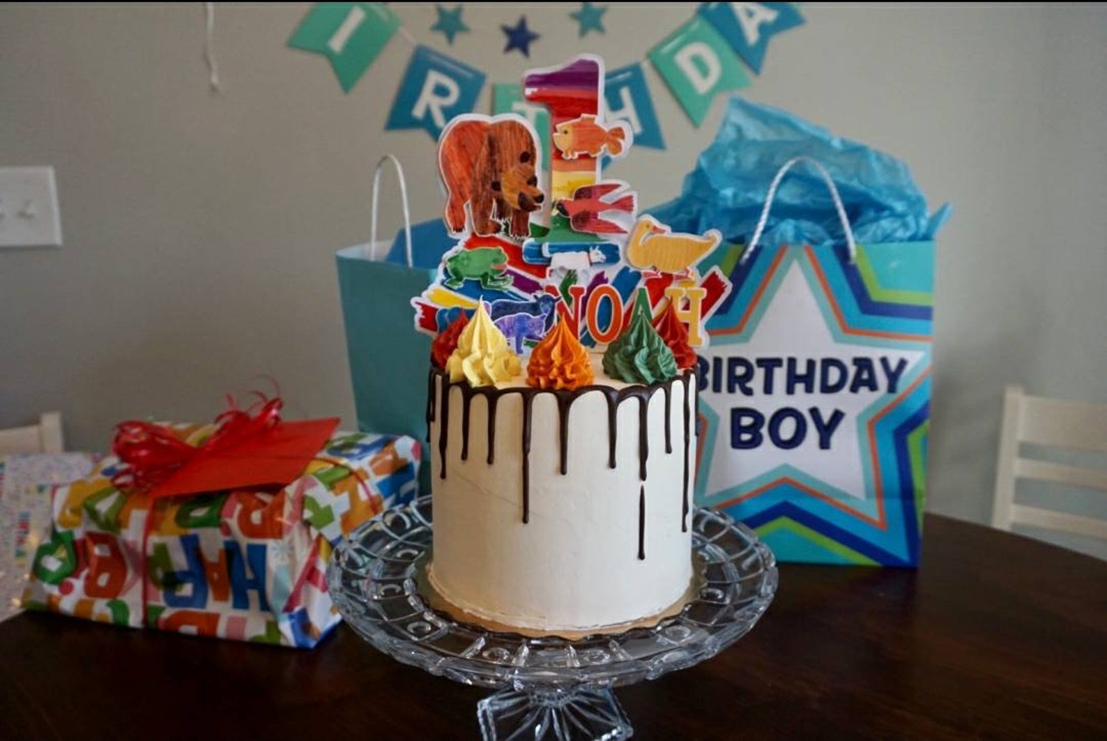 Brown Bear Cake Topper Brown Bear and Friends Cake Topper | Etsy