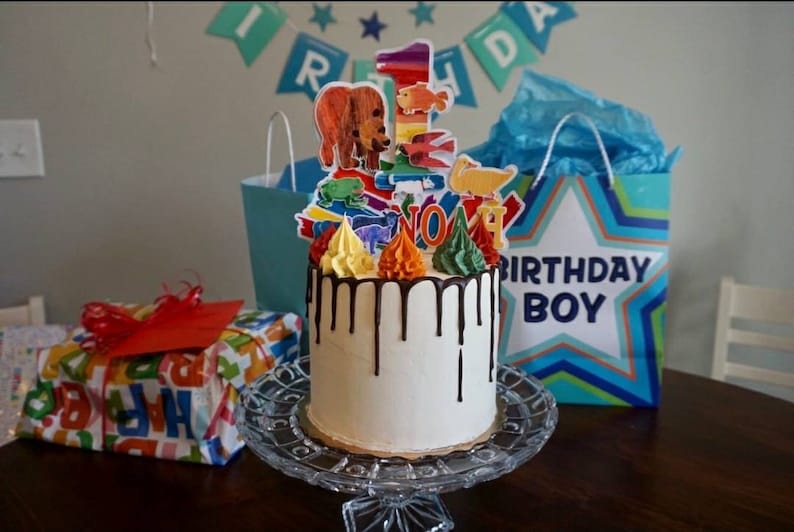 Brown Bear Cake Topper Brown Bear and Friends Cake Topper - Etsy