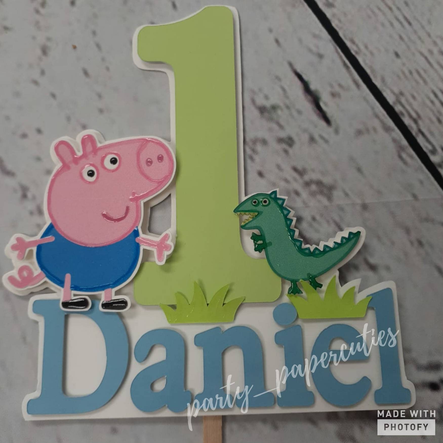 George Cake Topper Peppa Pig and George Cake Topper George | Etsy Canada