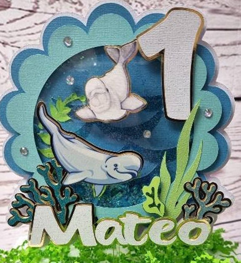 Baby Beluga Shaker Birthday Cake Topper Baby Beluga - Etsy